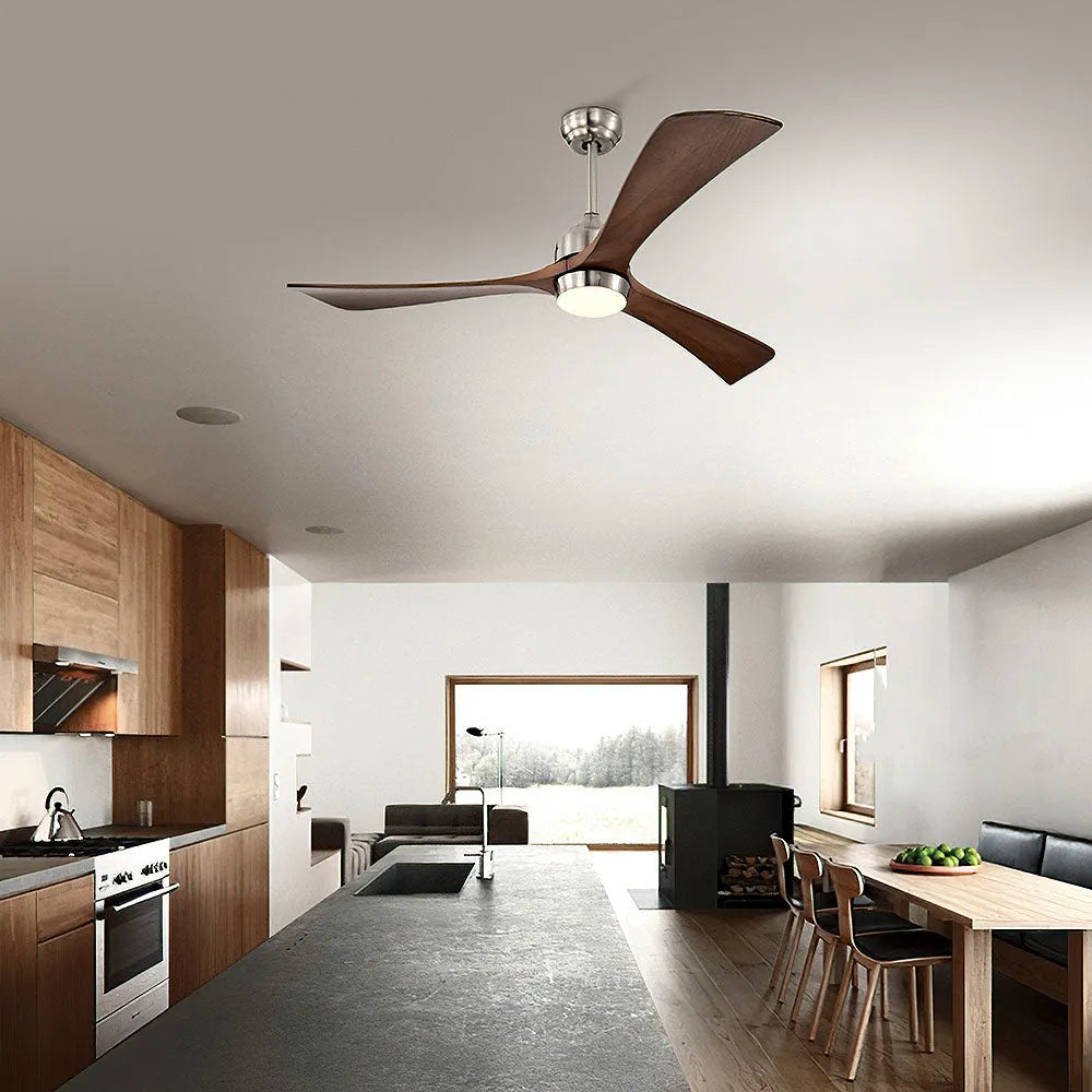 Lightcollects Home American Retro Minimalist Wooden Ceiling Fan with ...