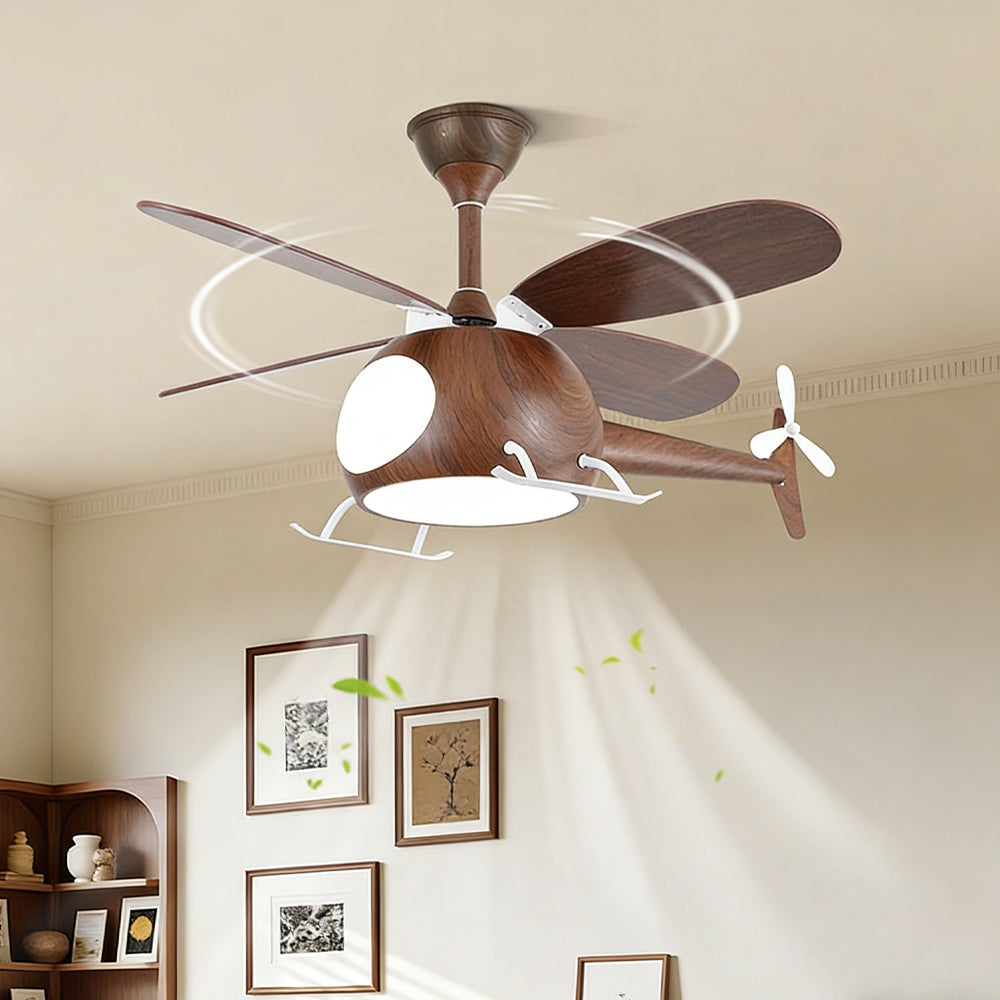 Lightcollects Cartoon Creative Airplane-shaped Metal Ceiling Fan Light ...