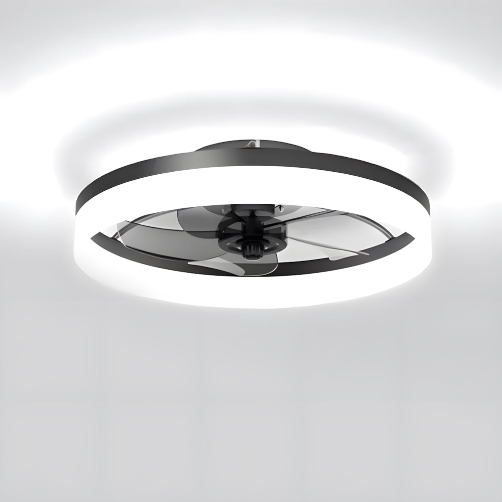 Lightcollects Modern Minimalist Low Profile LED Ceiling Fan With Lights ...