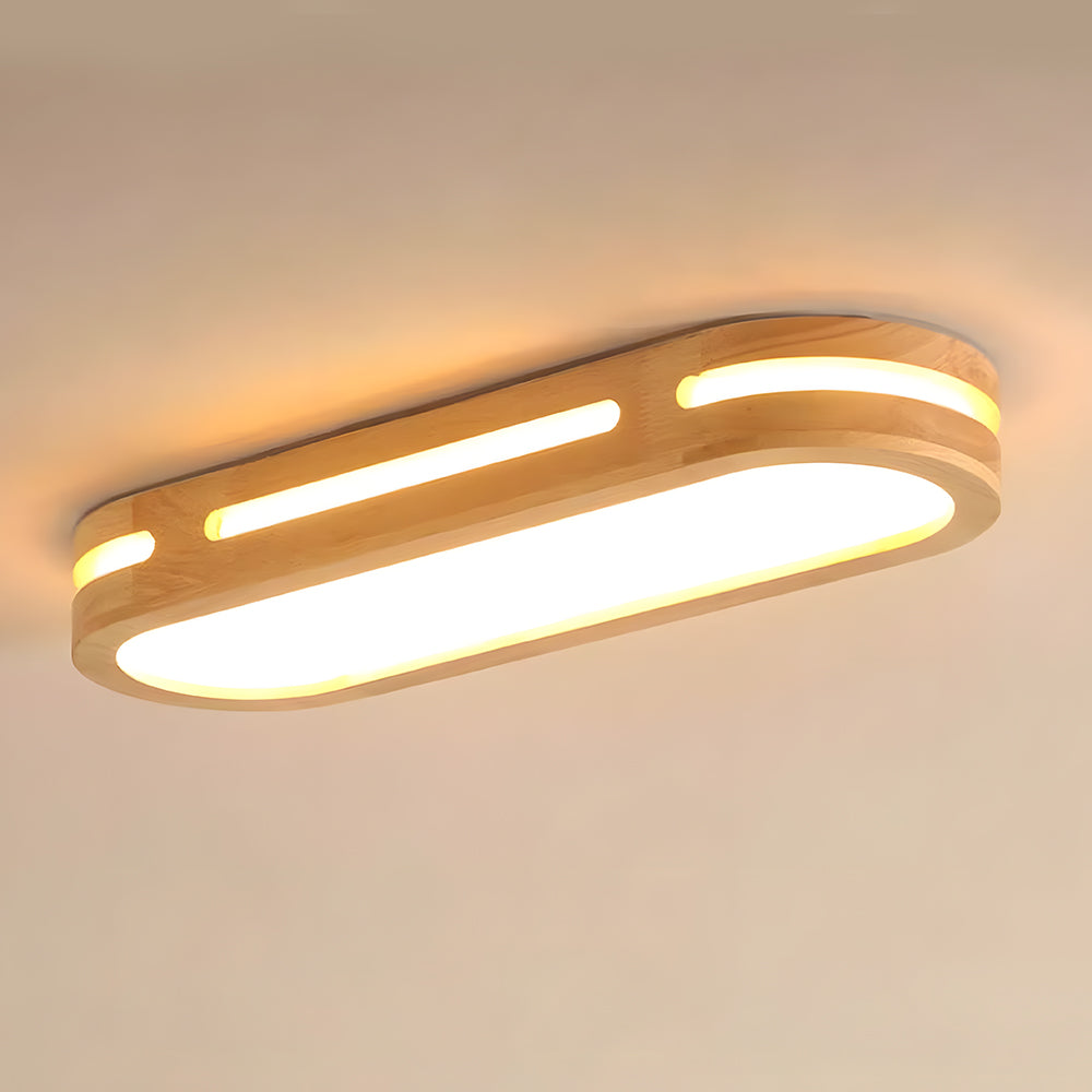 Lightcollects Simple and Stylish Long Solid Wood Ceiling Light ...