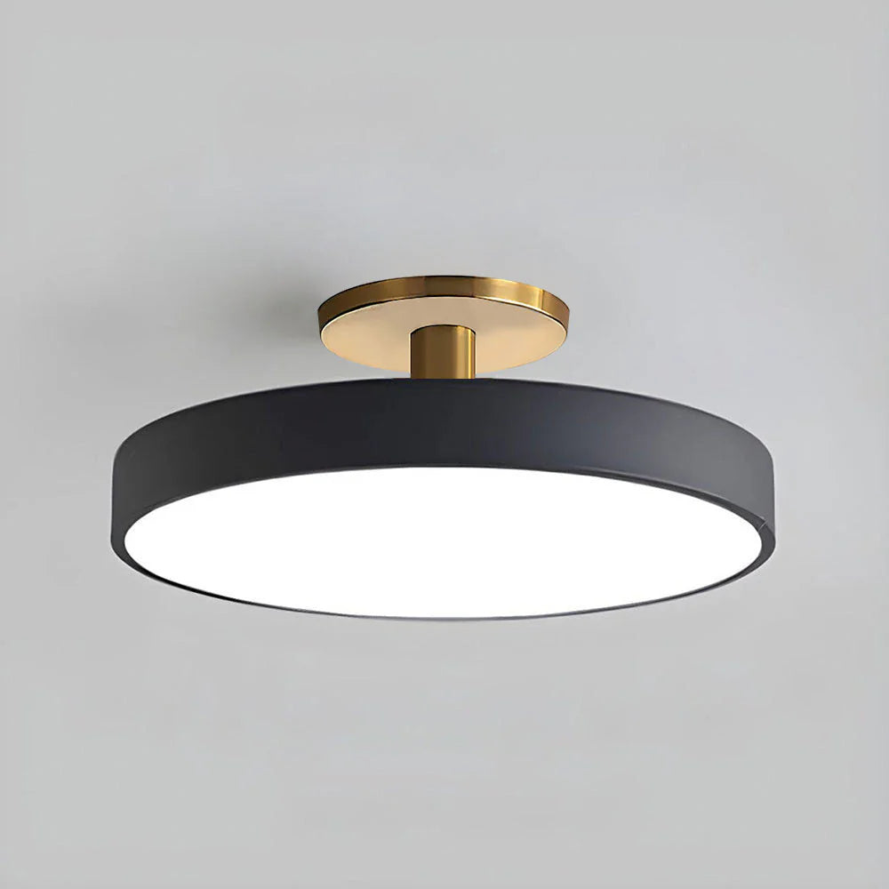 Lightcollects Home Modern Blue Round LED Semi-Flush Ceiling Light ...
