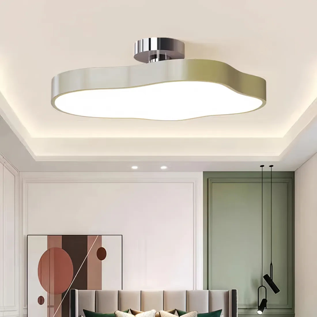 Lightcollects Home Modern Wave Flush Mount LED Bedroom Ceiling Light ...