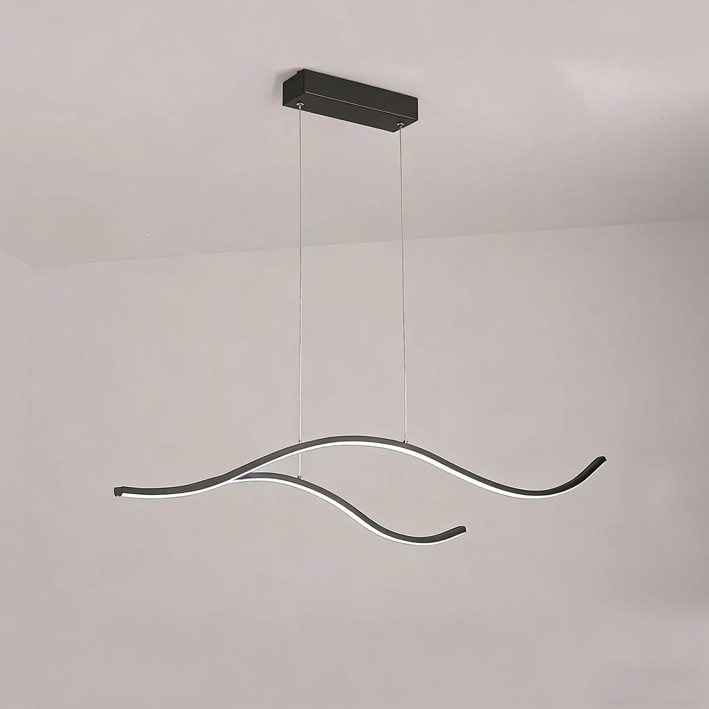 Lightcollects Home Modern Wave Linear Hanging Branch Chandelier LED ...