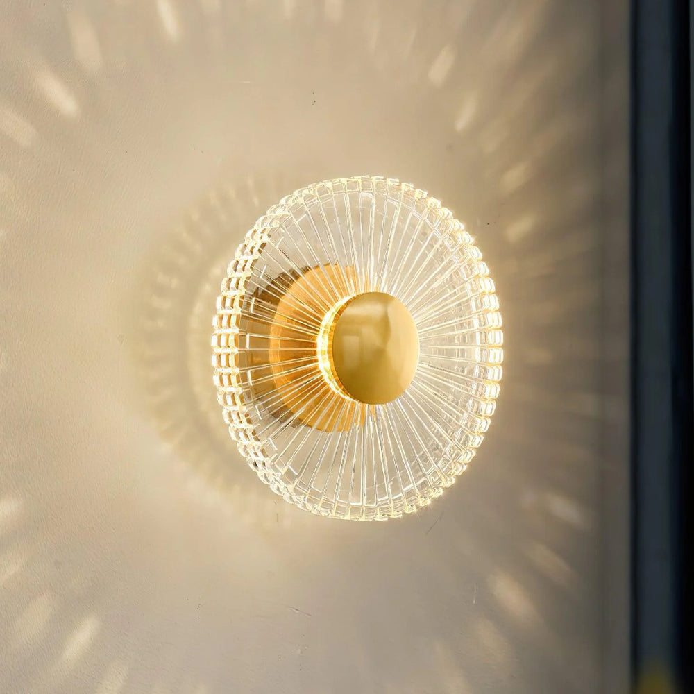 Lightcollects Home Modern Elegance Acrylic Gold Frame LED Wall Light ...